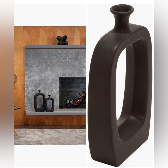 Sage Brook | Art | Nwt Sage Brook Black Midcentury Modern 4 Ceramic ...